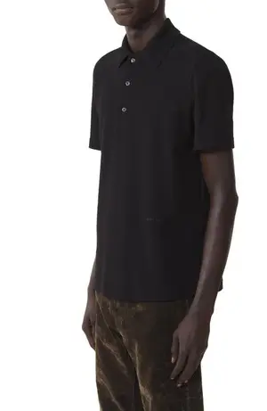LANVIN Polo Shirt In Pique Cotton