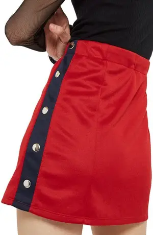 Topshop Sporty Popper Miniskirt