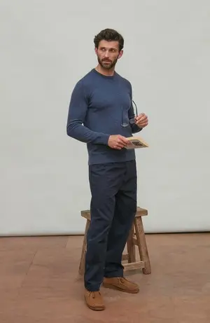 PAUL JAMES Merino Cashmere Crew Neck Sweater