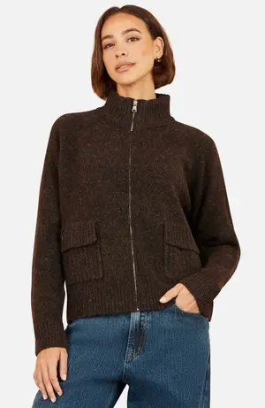YUMI Zip Up Cardigan