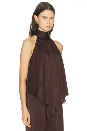 Lapointe Lightweight Satin Hankerchief Top