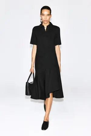 Cos Flared Jersey Midi Shirt Dress