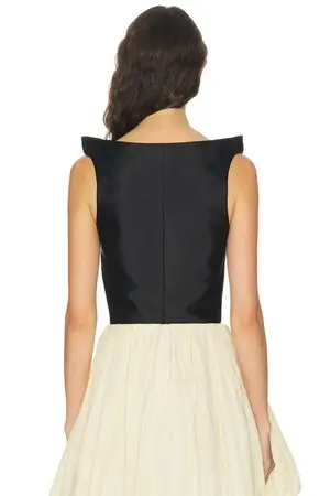 JIL SANDER Sleeveless Floating Shoulder Top - Black