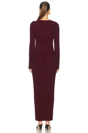 LISA YANG Esme Dress In Wine