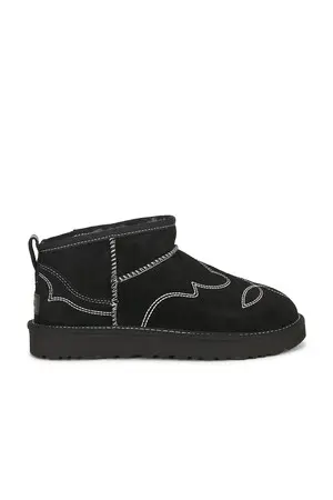 UGG Classic Ultra Mini Western Boot - Black