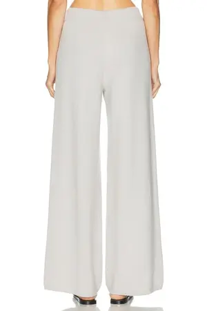 LISA YANG Olanda Trousers In Light Grey - Seashell