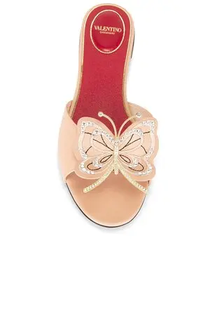Valentino Garavani Flutterby Slide In Nude
