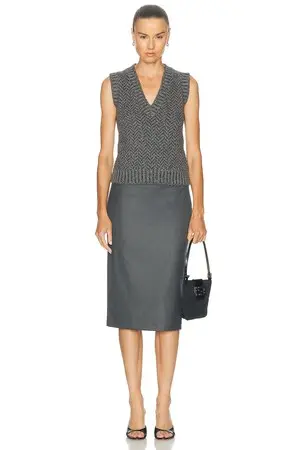Gabriela Hearst Cresset Vest In Charcoal