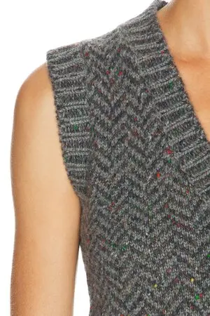 Gabriela Hearst Cresset Vest In Charcoal - Charcoal Multi