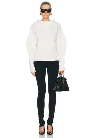 Givenchy High Neck Slashed Sweater - Ivory