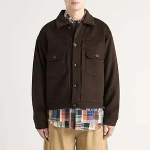 FRIZMWORKS Solid Wool Trucker Jacket