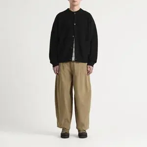 FRIZMWORKS Heavy Wool Round Cardigan - Black