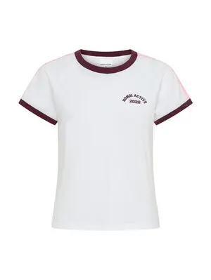 BONDI ACTIVE Forma Varsity Ringer Tee - White