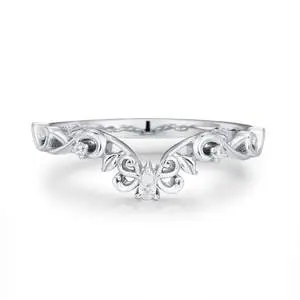 AZURA JEWELRY NEW YORK Bloomveil Band White Gold Vermeil - Silver