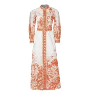 RAISHMA Cora Printed Dress - Orange