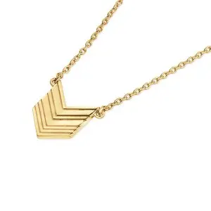 LUCY QUARTERMAINE Art Deco Arrow Pendant In Vermeil - Gold