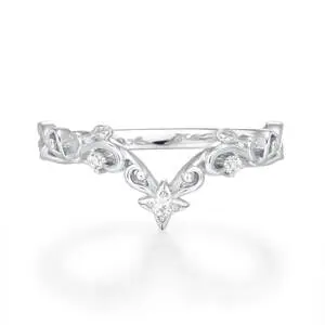 AZURA JEWELRY NEW YORK Starlit Garden Band White Gold Vermeil - Silver