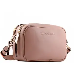 ZIPPERLY Samy Bag Italian Genuine Leather Crossbody/shoulder Bag Rose Made In Italy Ros - Pink