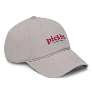 ANCHOR & CREW Pickles Slogan Cotton Embroidered Cap - Grey