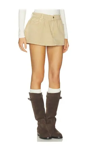 Rolla's Rhythm Mini Skirt In Tan