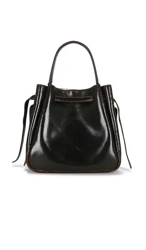 Tory Burch Romy Distressed Bucket Bag In Brown