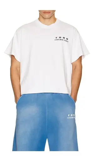 SIEGELMAN STABLE Printed Graphic Crop T-shirt
