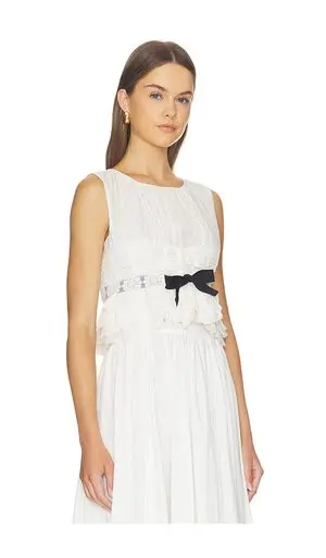 V. CHAPMAN X Kristopher Brock Almeria Top In White