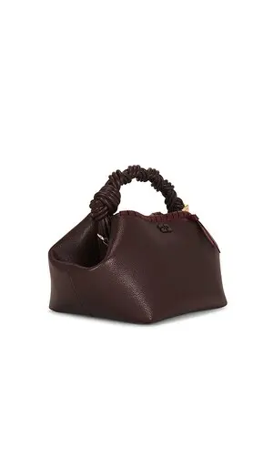 GANNI Bou Small Tresse Bag In Burgundy