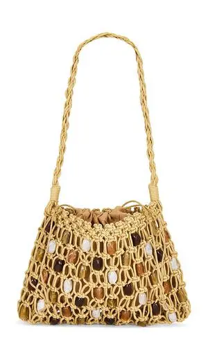 8 Other Reasons Raffia Shoulder Bag In Tan - Brown
