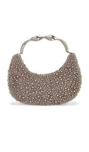 Simkhai Evelyn Twist Top Handle Bag In Metallic - Silver