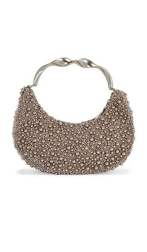 Simkhai Evelyn Twist Top Handle Bag In Metallic