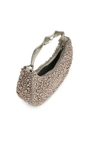 Simkhai Evelyn Twist Top Handle Bag In Metallic