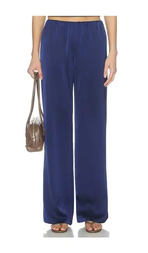 LOVERS AND FRIENDS Alette Satin Pants - Navy