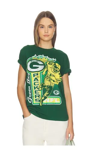 Junk Food Packers City Edition Tee In Dark Green - Hunter