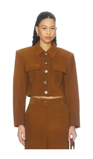 DODIEE Tilda Jacket In Brown - Camel