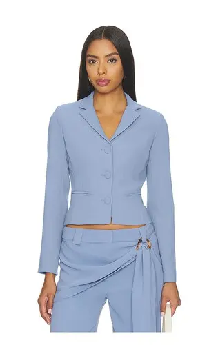 Amanda Uprichard Christano Jacket In Blue - Normandy