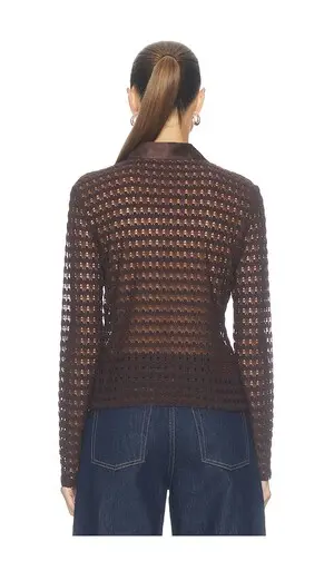 FRAME The Bubble Stitch Shirt In Brown