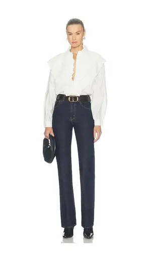 FRAME The Poplin Equestrian Shirt