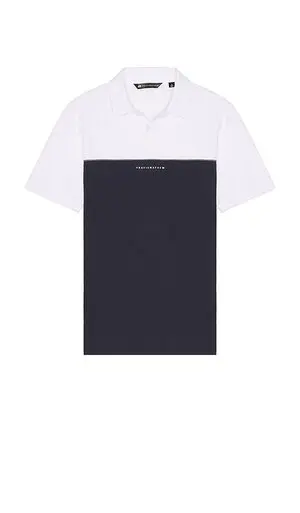 Travis Mathew Featherweight Colorblock Polo In Blue