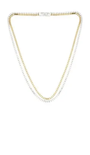 Jenny Bird Double Amalfi Chain Necklace In Two Tone In Metallic Gold - Two-tone