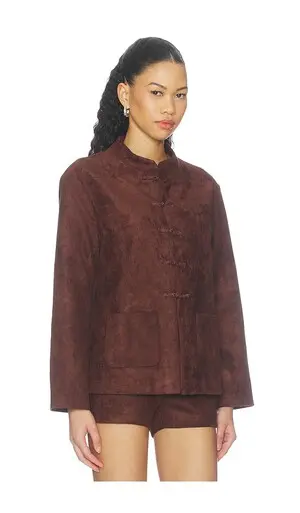 Amanda Uprichard Brooklyn Jacket In Brown