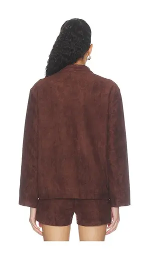 Amanda Uprichard Brooklyn Jacket In Brown