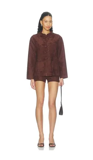 Amanda Uprichard Brooklyn Jacket In Brown