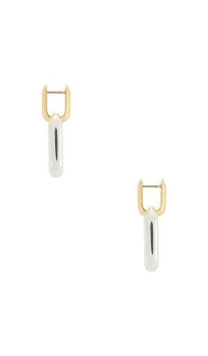 Jenny Bird Puffy Detachable Link Earrings In Metallic Silver