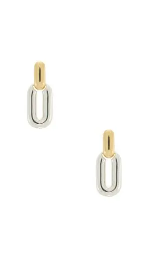 Jenny Bird Puffy Detachable Link Earrings In Metallic Silver