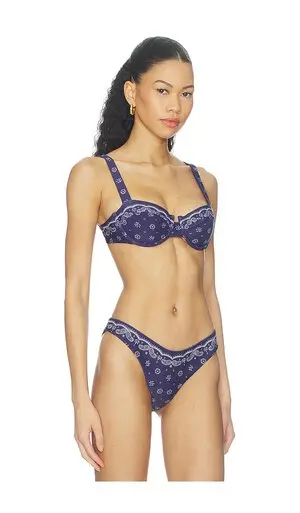 Devon Windsor Lara Bikini Top In Navy