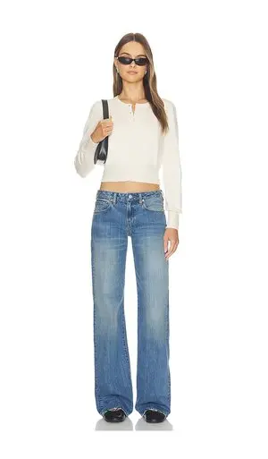 Good American The Fine Knit Cardigan In Ivory
