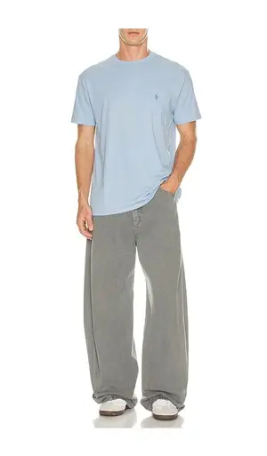 Polo Ralph Lauren Short Sleeve Crewneck Pocket T-shirt In Blue - Chambray Blue