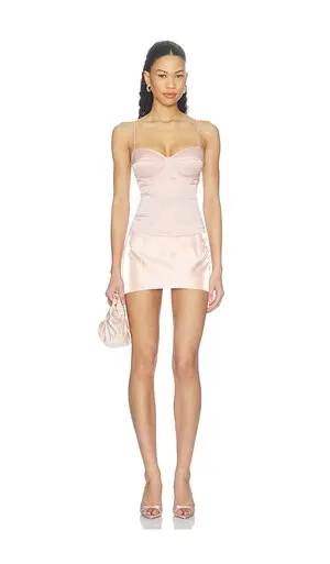 Courtney Zheng Satin Bullet Bra Top