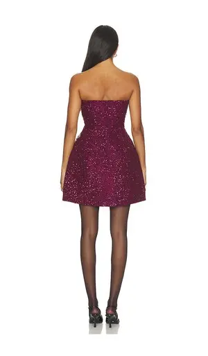 LA FUORI Midnight Rosette Dress In Red